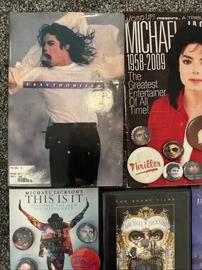 Other | Michael Jackson Book Stickers Buttons Magazine Tapes Movies ...